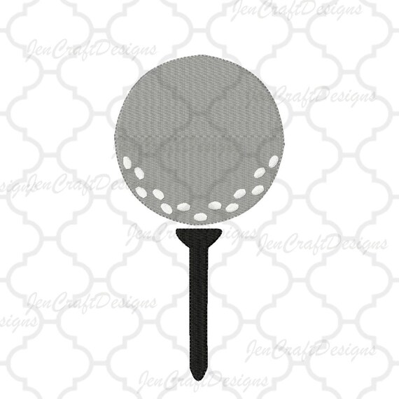 Golf Ball on Tee Embroidery Design Instant Download Digital - Etsy