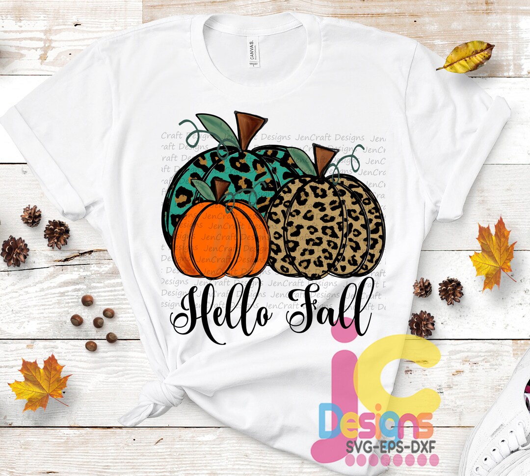 Hello Fall Pumpkin Png Fall Sublimation Digital Designs - Etsy