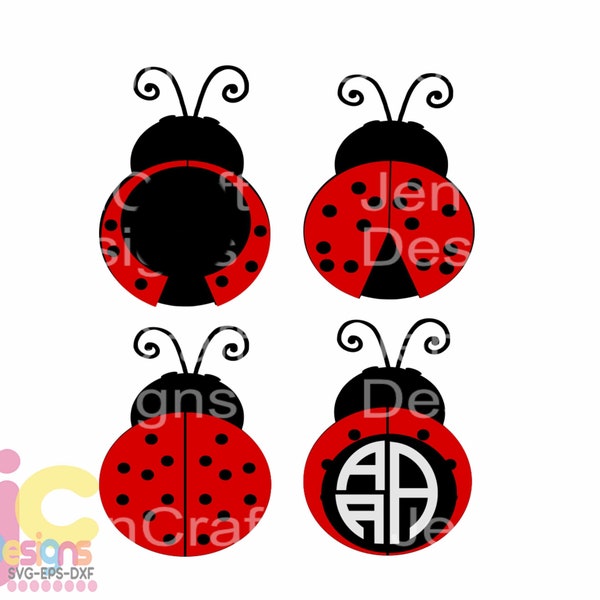 Ladybug Frame Clipart - Etsy