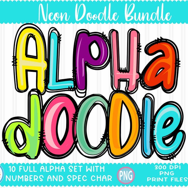 Doodle Alphabet - Etsy