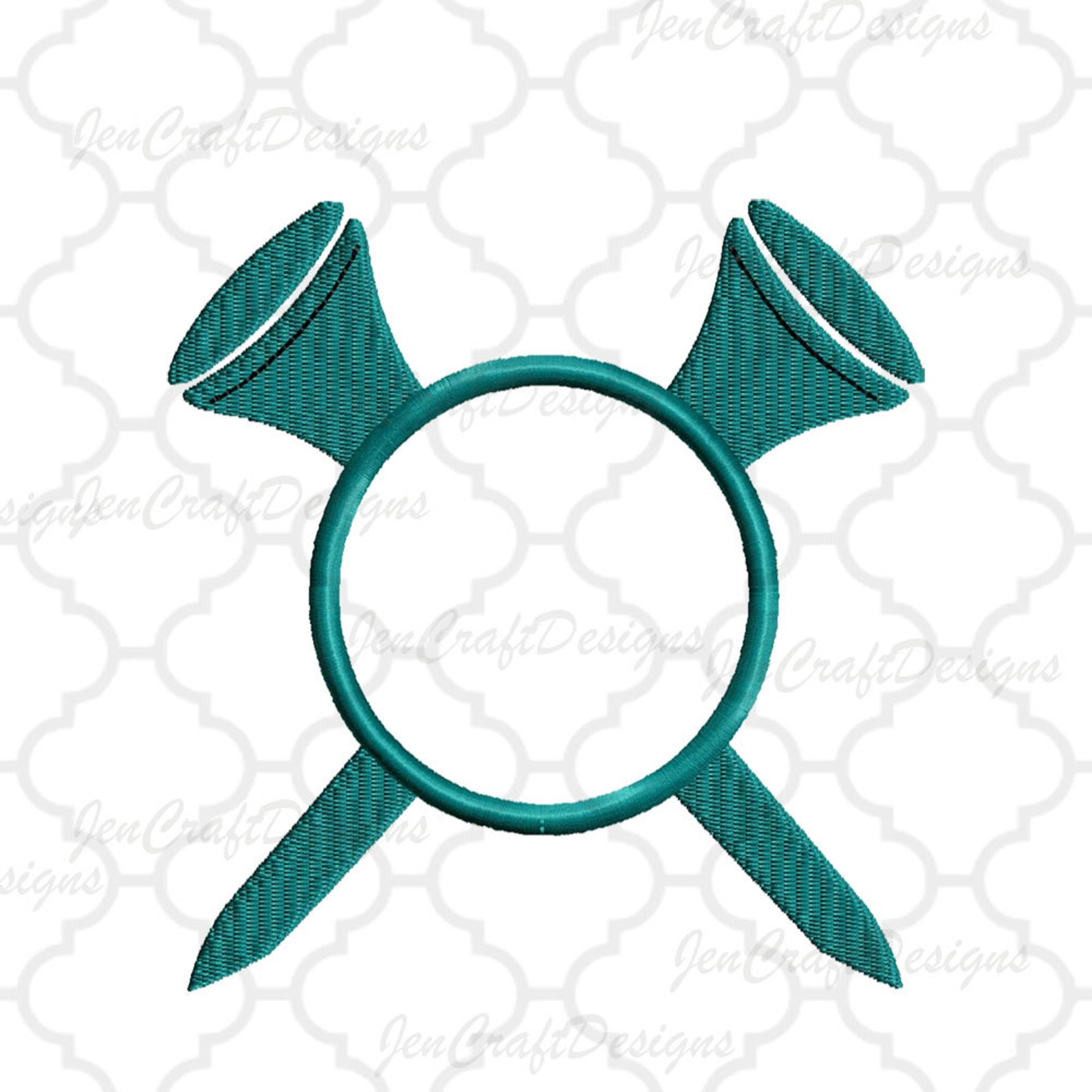 Double Golf Tee Embroidery Design Monogram Frame Instant - Etsy