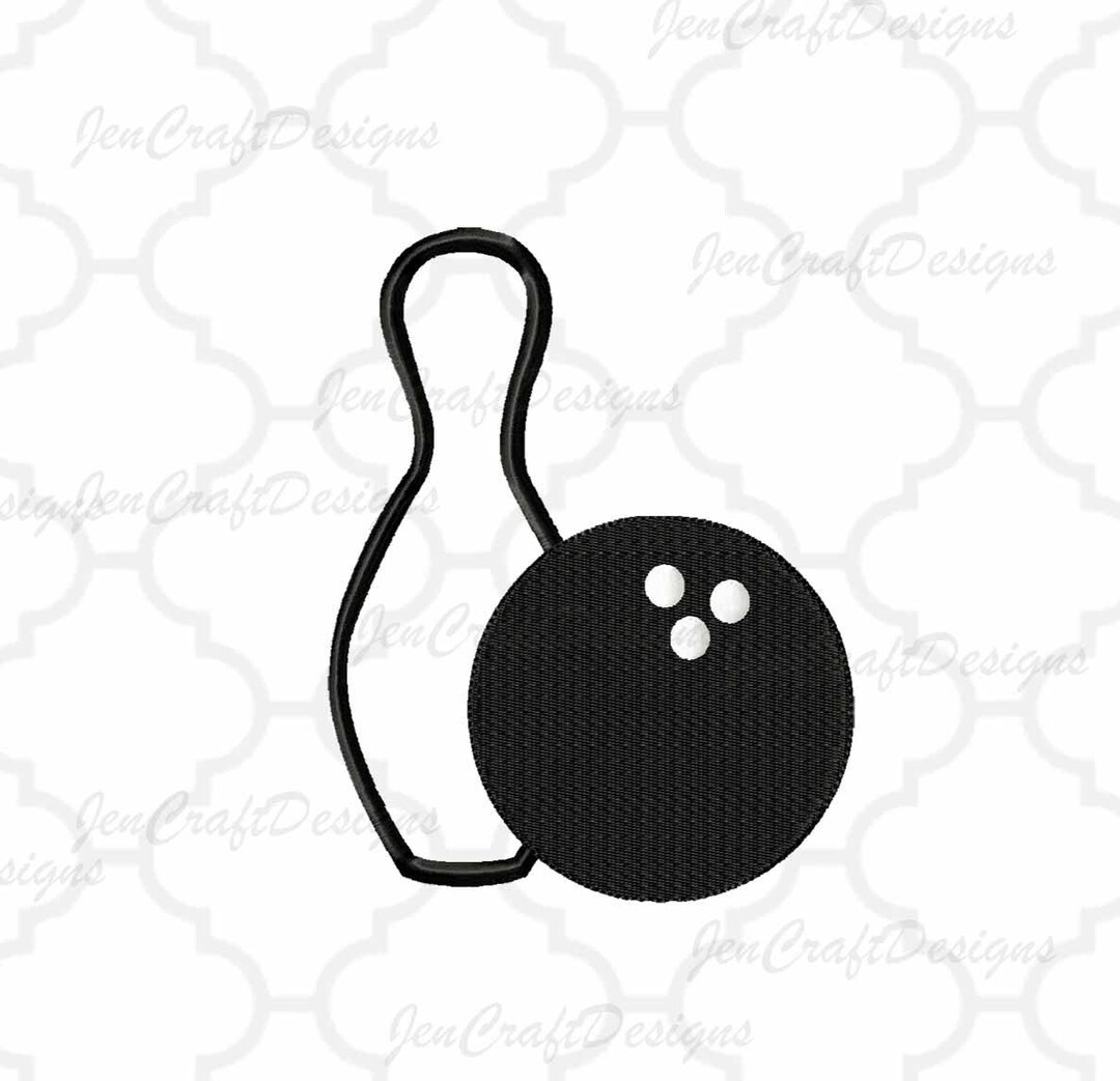 Bowling Pin Embroidery Design, Fall Instant Download Digital File in ...