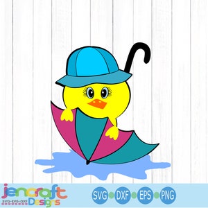 Easter Svg Spring Duck Umbrella SVG EPSDxf Jpg and Png | Etsy