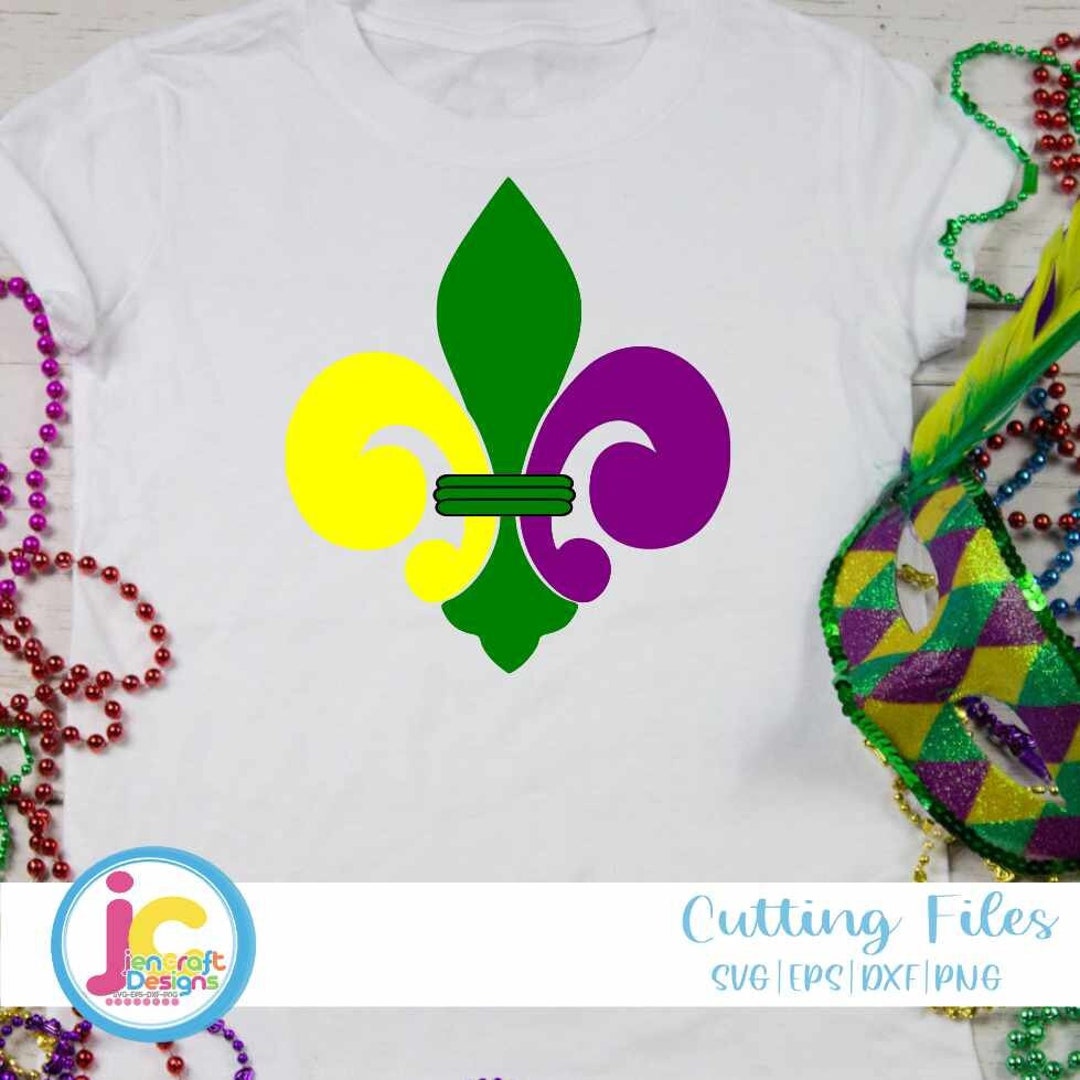 Fleur De Lis SVG: Mardi Gras Cut Files for Cricut, Silhouette (digital ...