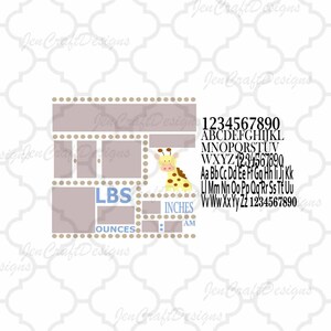 Boy Baby Birth Announcement SVG EPS Dxf Cut File Set With - Etsy