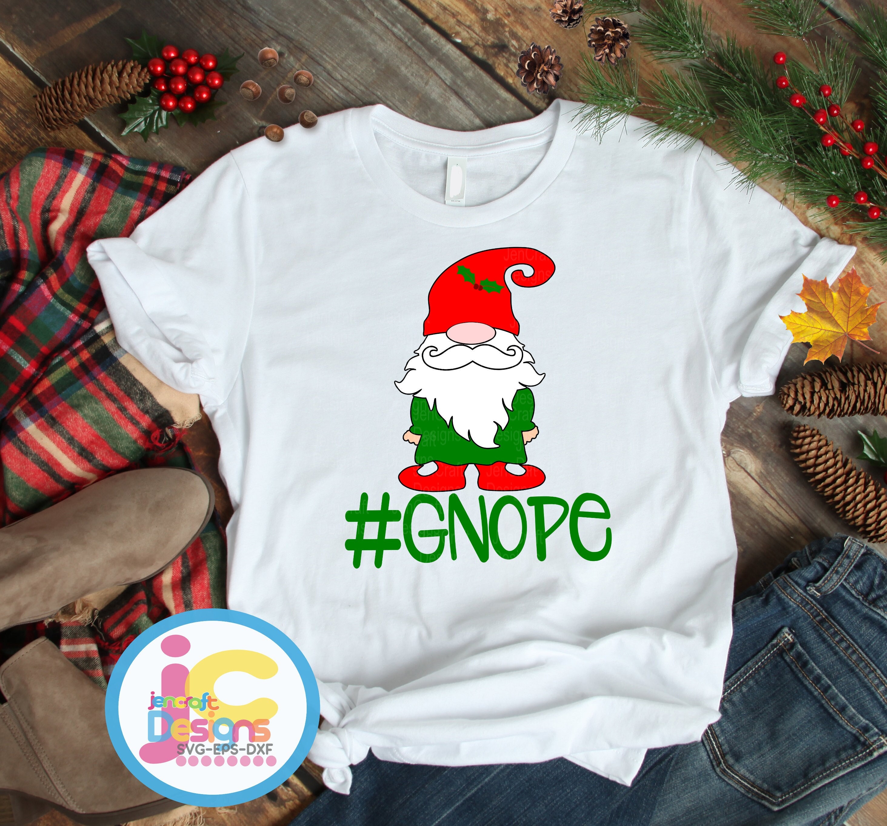 Gnome SVG Gnope Grumpy Angry Elf Gnome Clipart Christmas Nope - Etsy