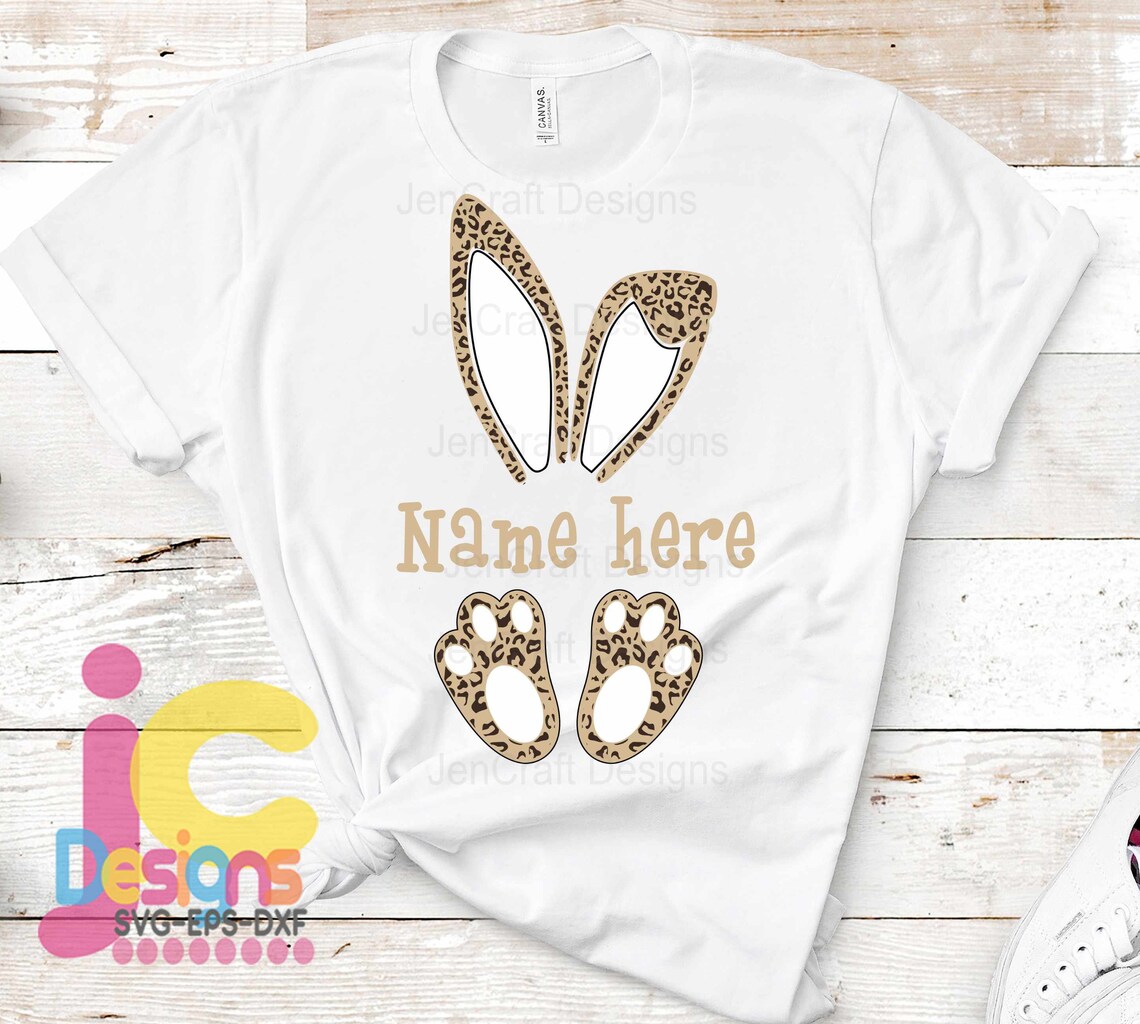 Easter Svg Cheetah Print Bunny Ears Feet Leopard Print Ears | Etsy