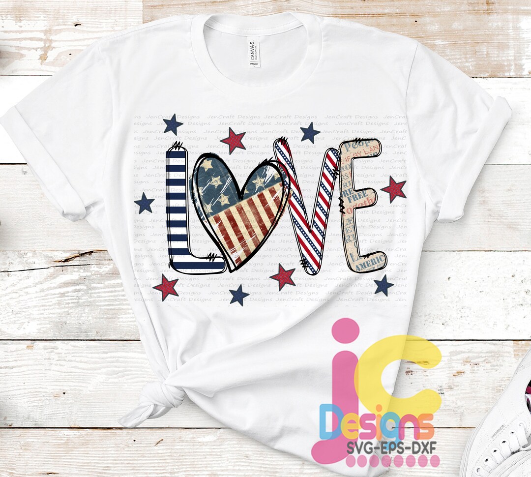 Patriotic LOVE Png, July 4th, Fourth of July, Independence Day Png, USA ...