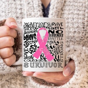 Breast Cancer Awareness Typography October, Fight, Pink, Hope, Faith ...