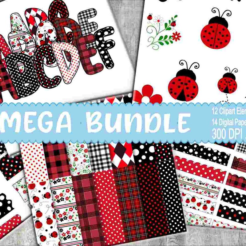 Ladybug Clip Art - Etsy