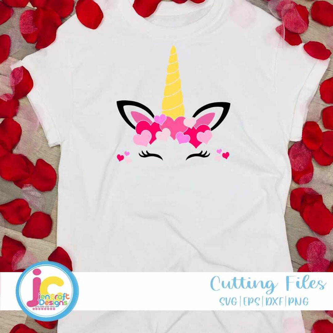 Valentines Unicorn Svg, Valentines Day Svg, Unicorn Hearts Svg ...