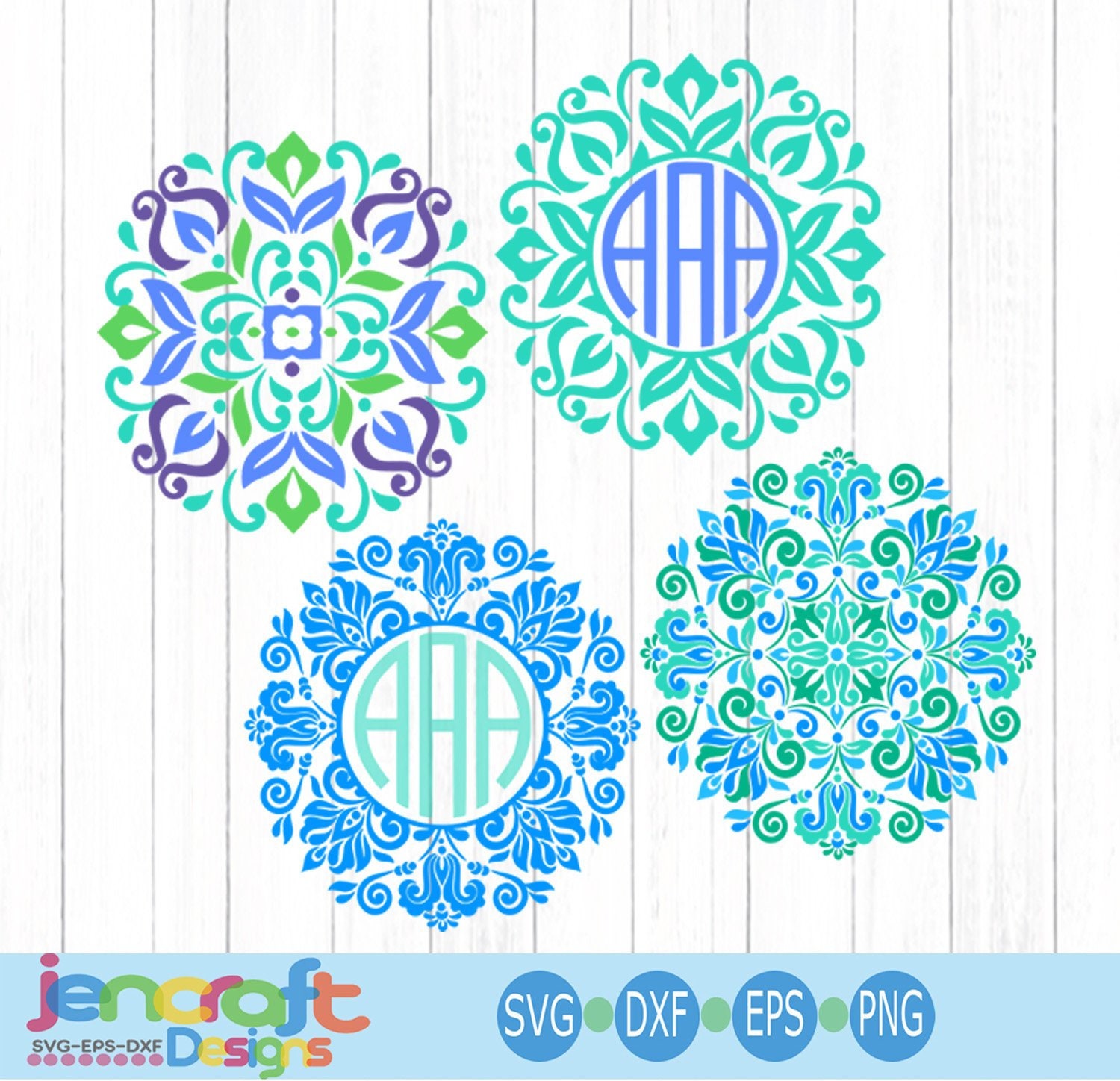Mandala svg, Floral Pattern Round Monogram Frame, Indian Boho svg ...