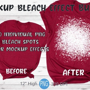 Bleach Effect Png Bundle. Bleachd Spot Mockup Look for Digital Designs ...