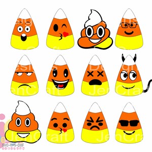 Halloween Svg Candy Corn SVG, Eps, DXF, Printable Clipart Png, Cute ...