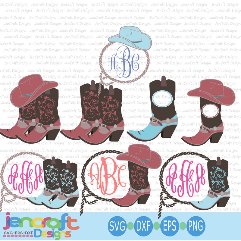 Monogram Boots - Etsy