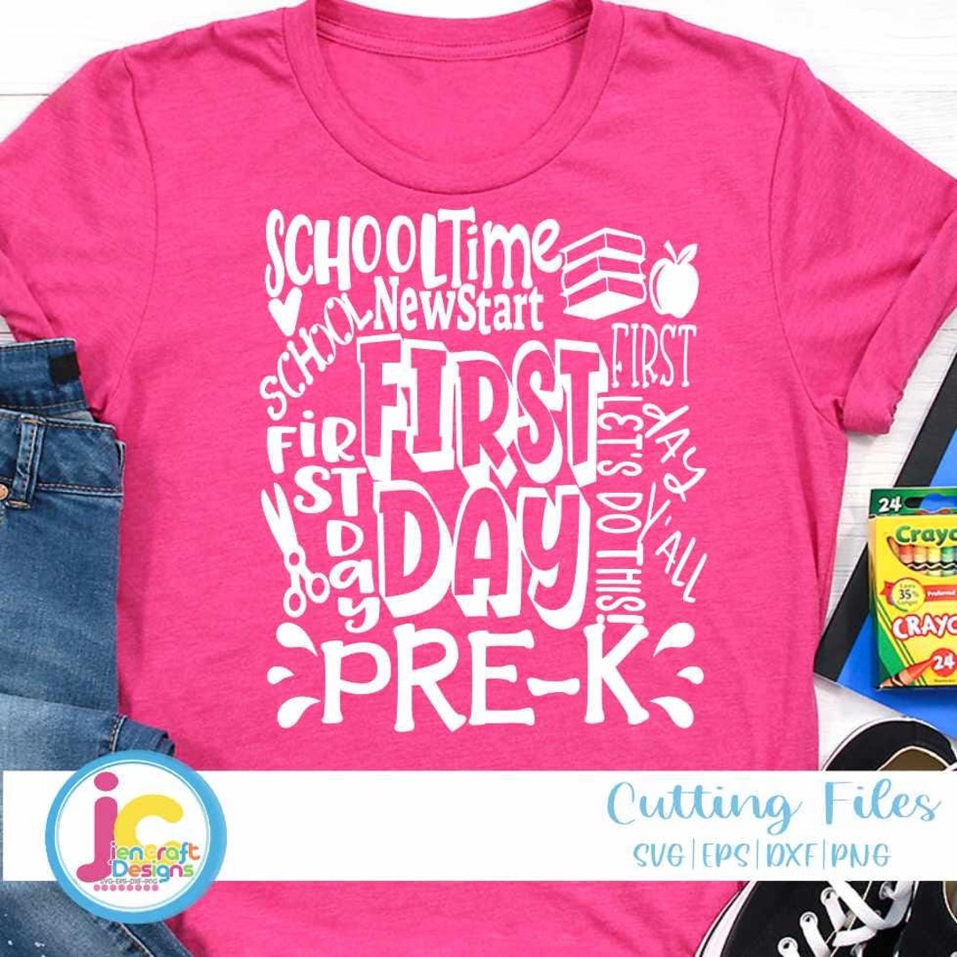 Pre-k Preschool Svg Back to School SVG First Day Svg School Grade ...