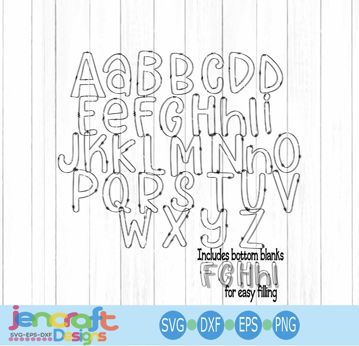 Doodle Letters SVG Transparent Hand Drawn Alphabet Letters Svg, Eps ...
