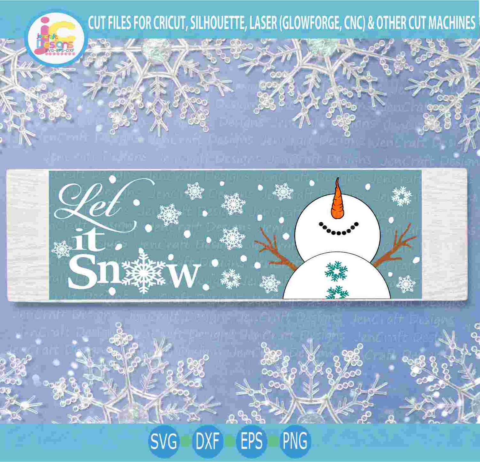 Snowman Svg Let It Snow Sign Bundle SVG Winter Snowman Design - Etsy