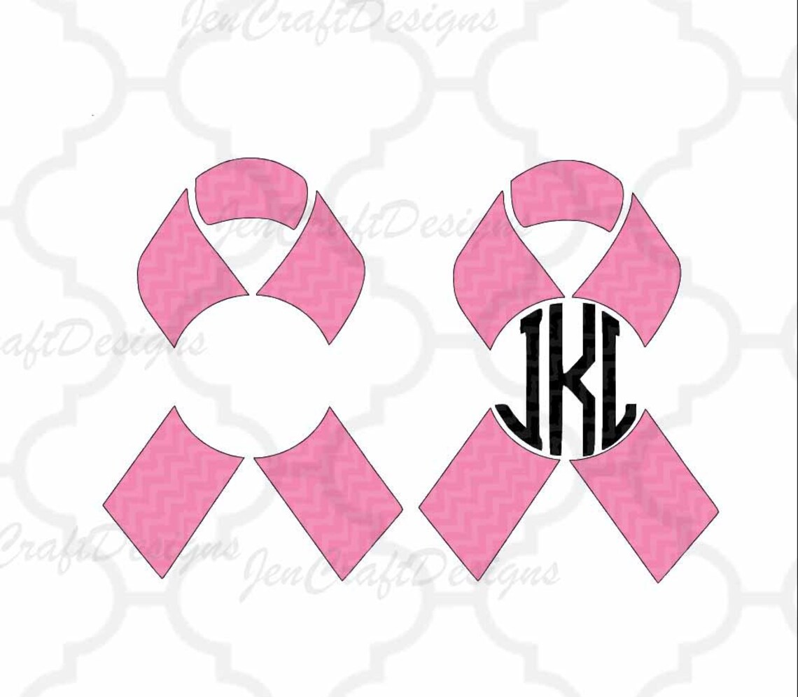 Awareness Ribbons SVG Cut Files Personal Monogram Frame Svg, Dxf, Eps ...