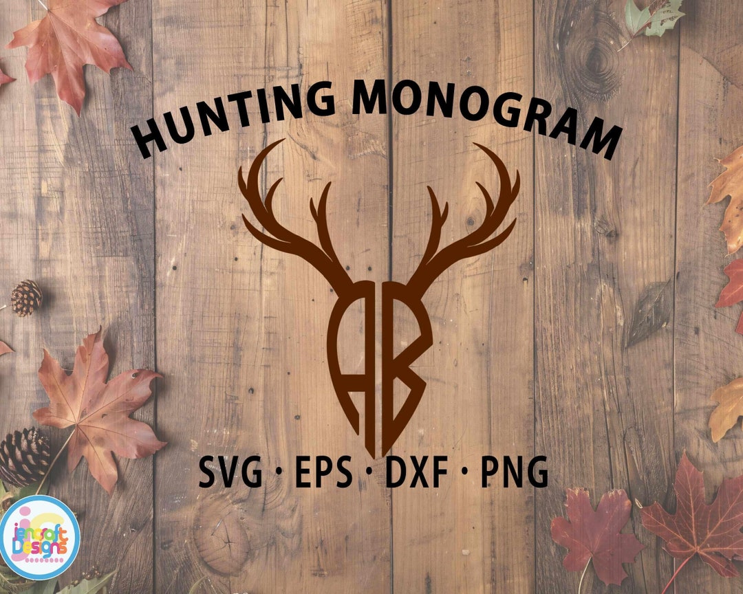 Antler Monogram Svg, Hunting Svg, Deer Antler SVG Font Alphabet ...