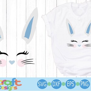 Easter SVG Boy Bunny Eyelashes SVG Bunny Rabbit Face Svg | Etsy