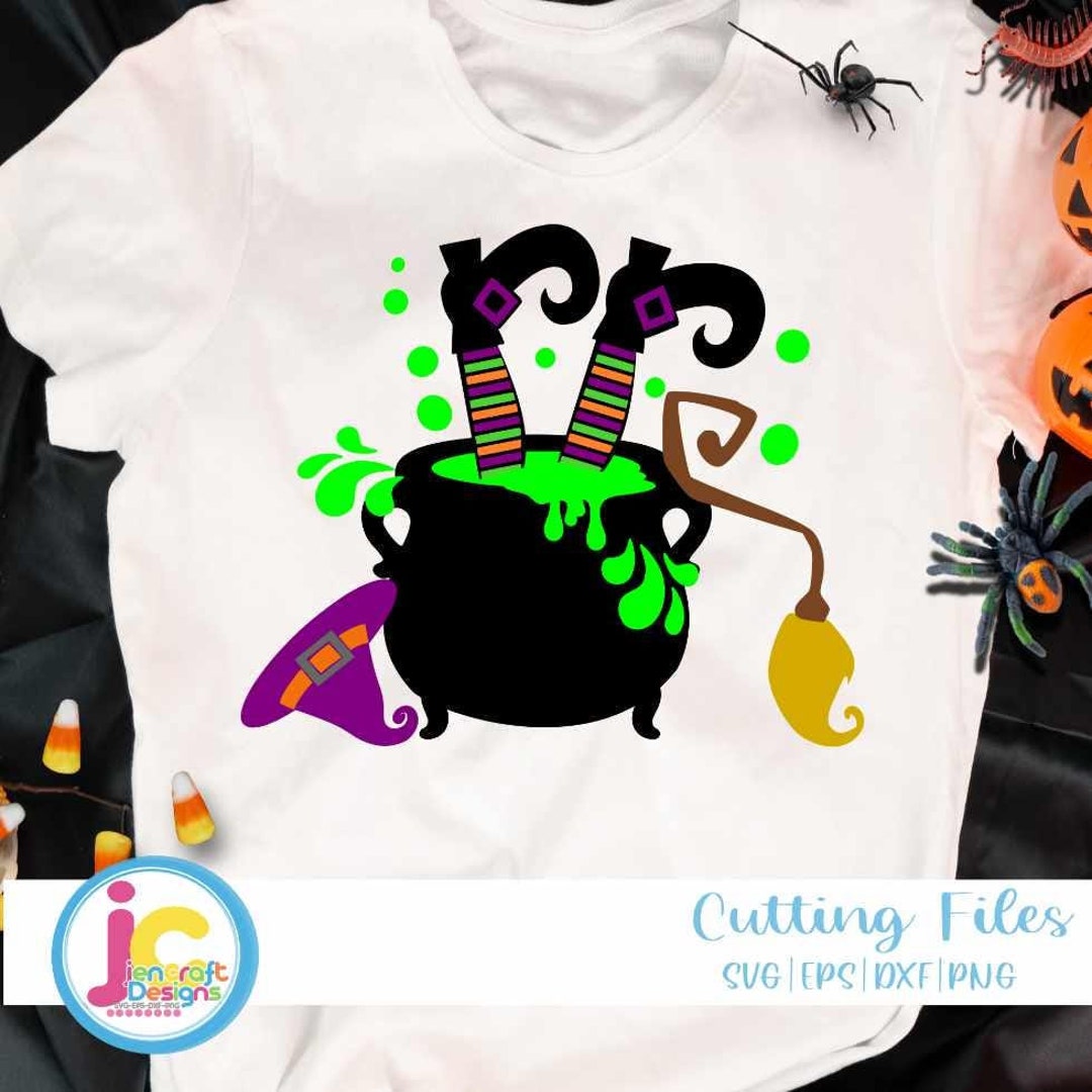 Witch Cauldron Svg, Witch Legs Cauldron SVG, Witches Brew Pot, Witch ...