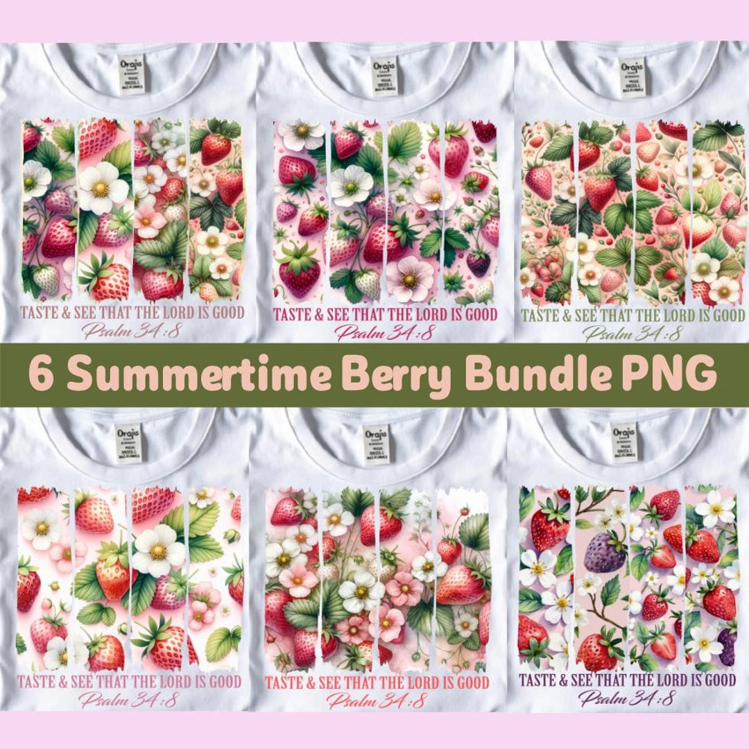 Strawberry Bible Verse PNG: Christian Inspirational Design (print File ...