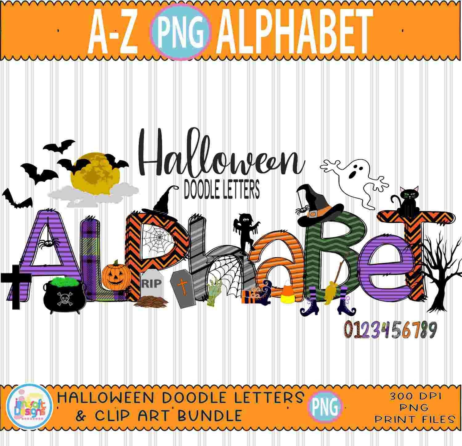 Halloween Alphabet Clipart