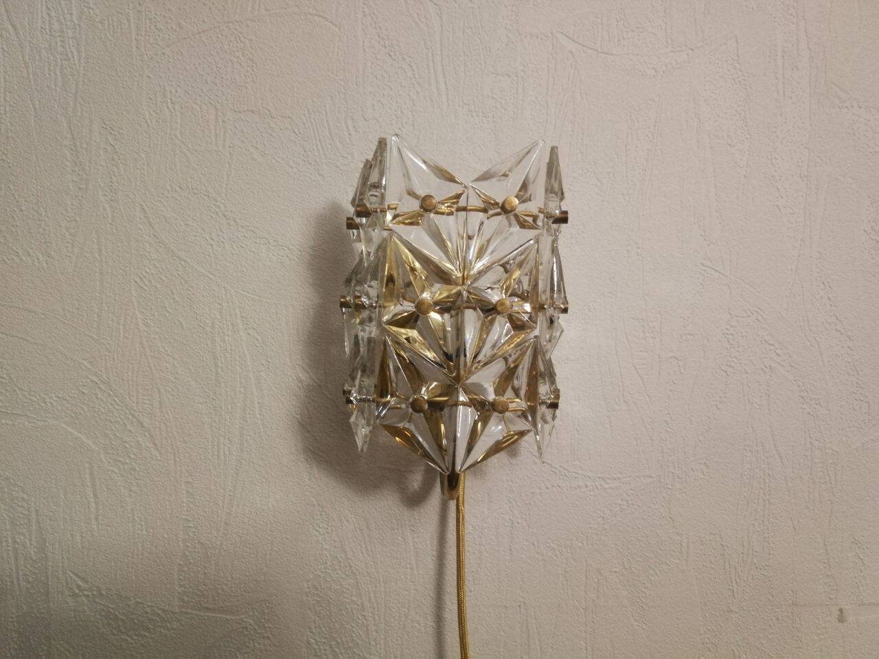 Accent Lamps Vintage Crystal Lead Glass Wall Lamp Vintage Bedside Lamp ...