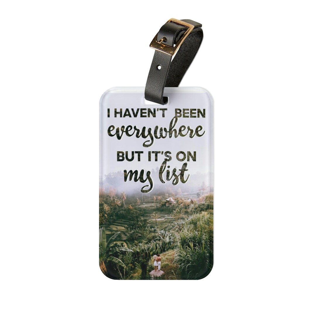 Travel Lover, Luggage Tag, Travel Quotes - Etsy