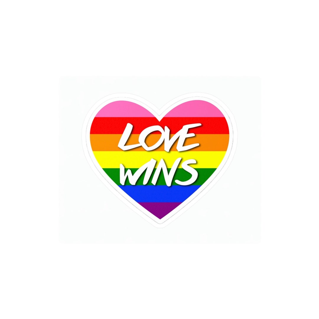 Love Wins- LGBTQ- Pride Month- Car, Window Decal- Indoor/outdoor Kiss ...