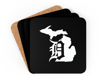 Detroit Street Map Coasters, Detroit Decor, Housewarming, Detroit MI ...