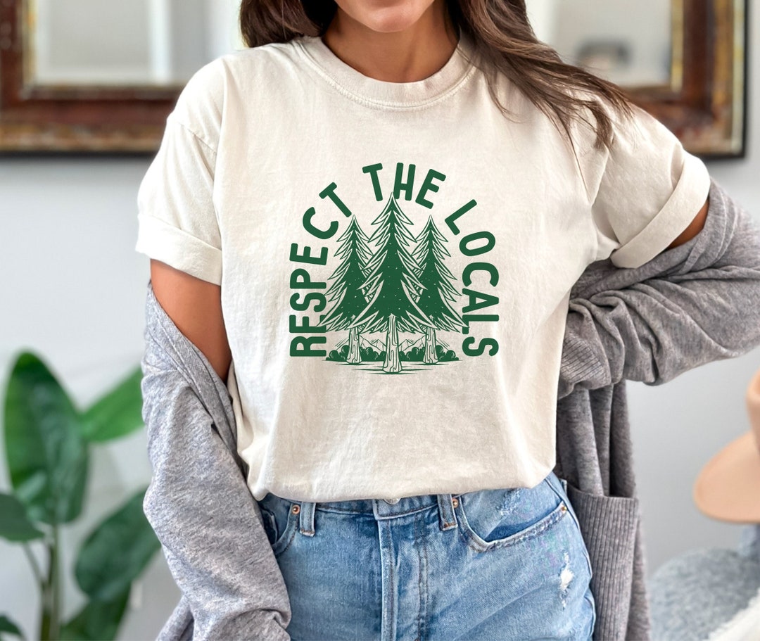 Vintage 'respect the Locals' T-shirt for Outdoor Enthusiasts ...