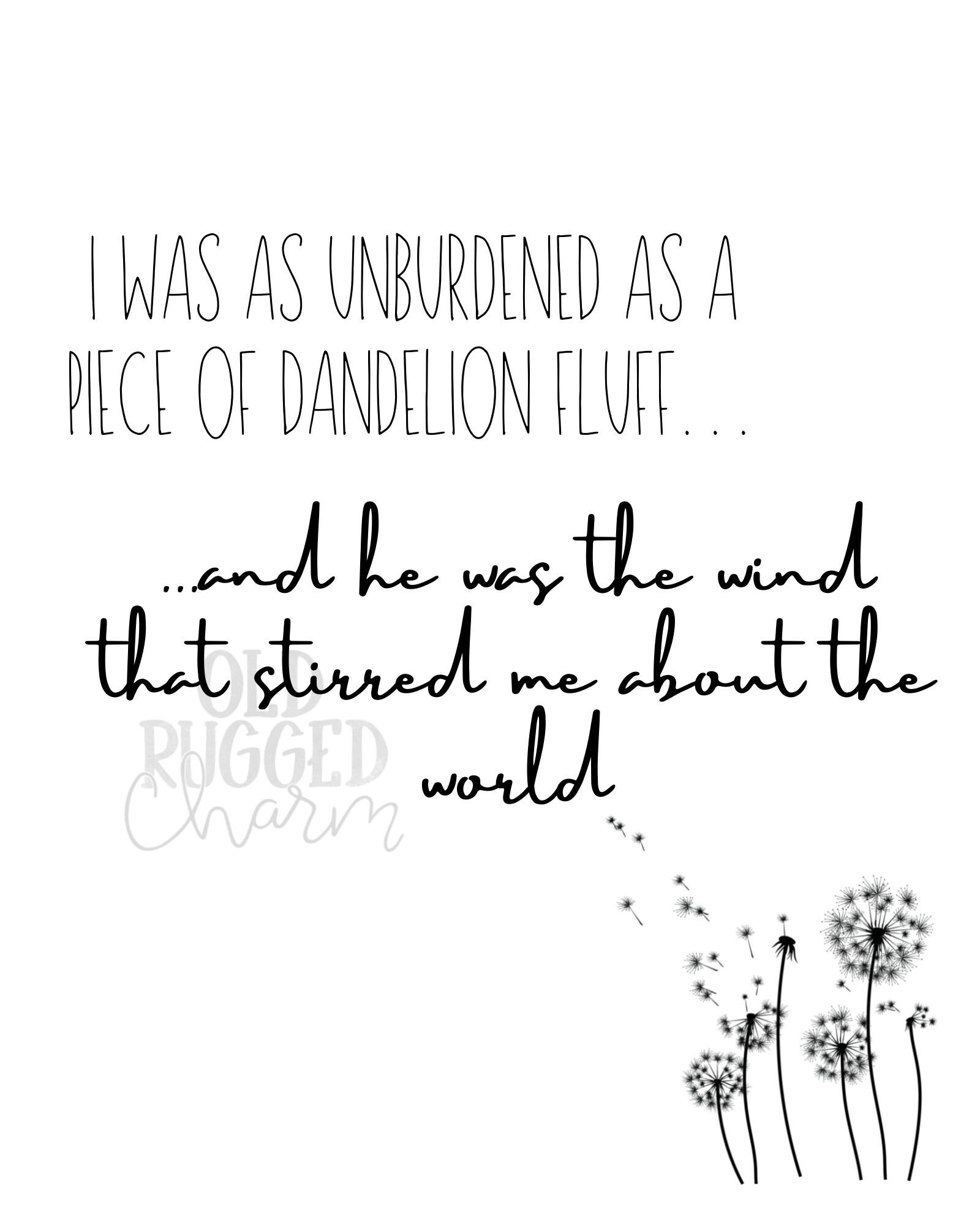 Dandelion Wallpaper With Quote