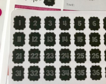 T69 40 Week Number Stickers | Etsy