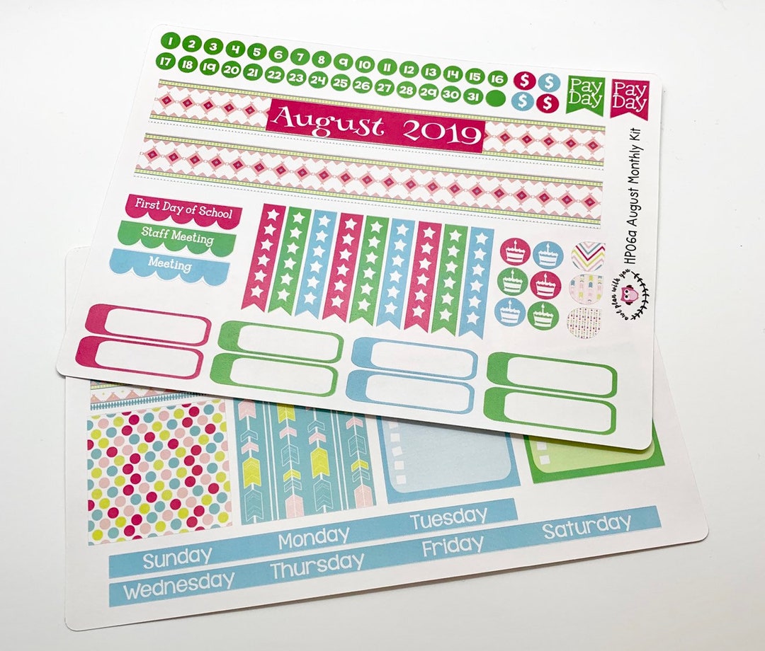 HP08 || August Aztec Happy Planner Teacher Kit - Etsy