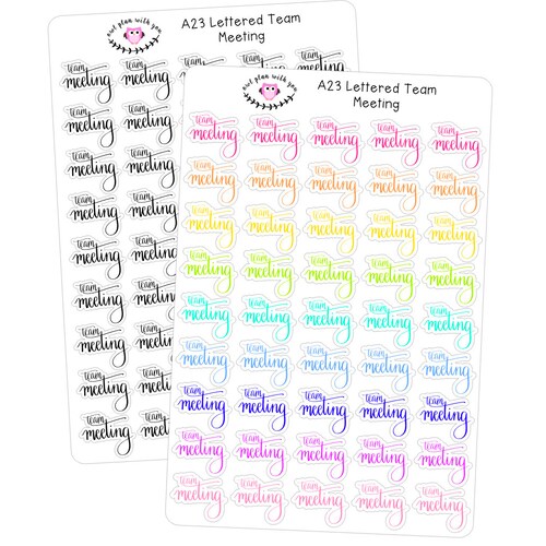 A09 Hand-lettered IEP Meeting Stickers - Etsy