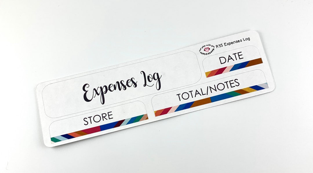 R35 || Retro Expenses Log Stickers - Etsy