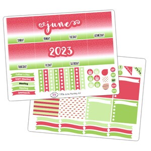 T256 || June Watermelon Monthly Kit - Etsy