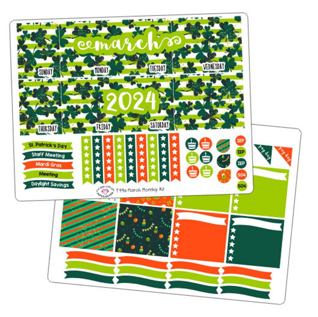 T253 || March Shamrock Monthly Kit - Etsy