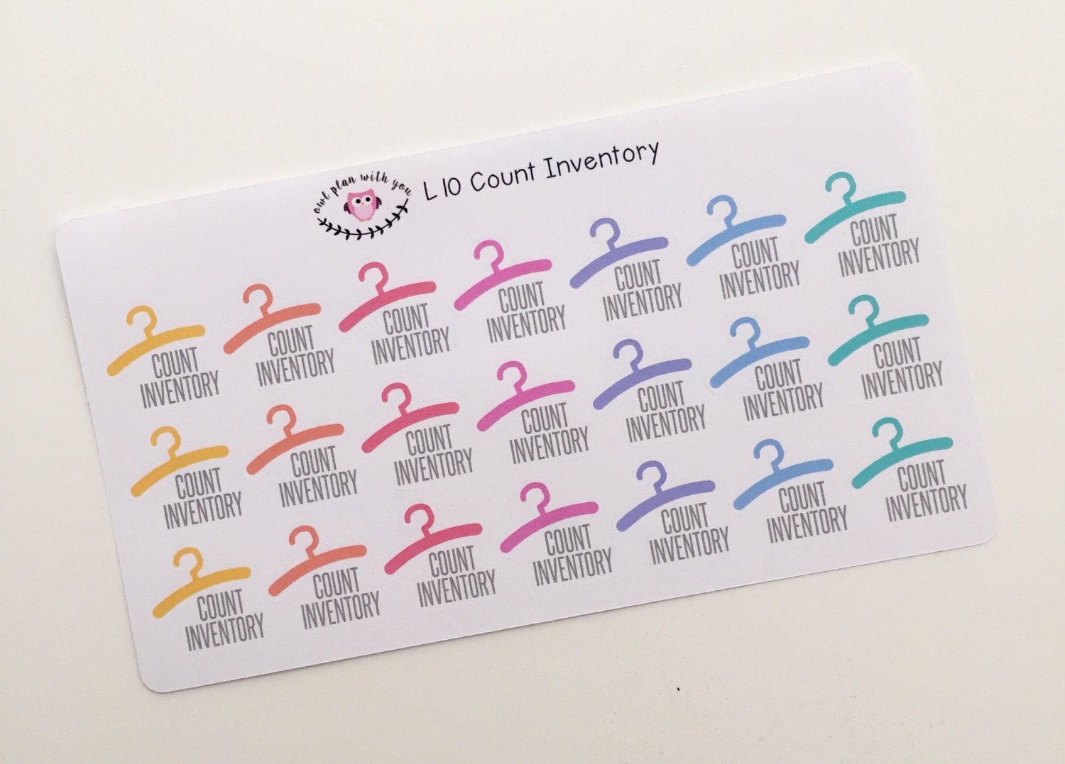 L10 Count Inventory Stickers | Etsy