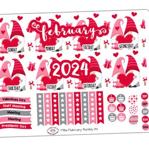 T252 || February Love Gnomes Monthly Kit - Etsy
