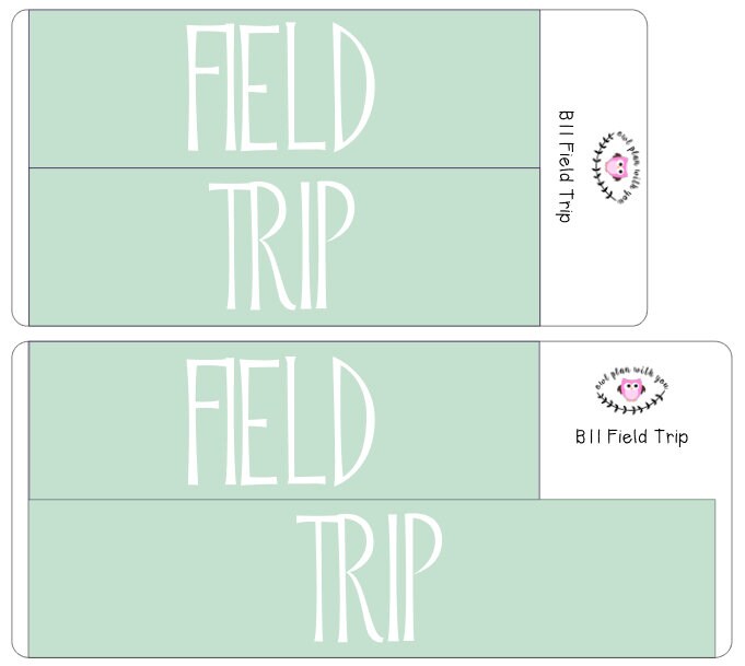 B11 Basic Field Trip Full Day Stickers - Etsy