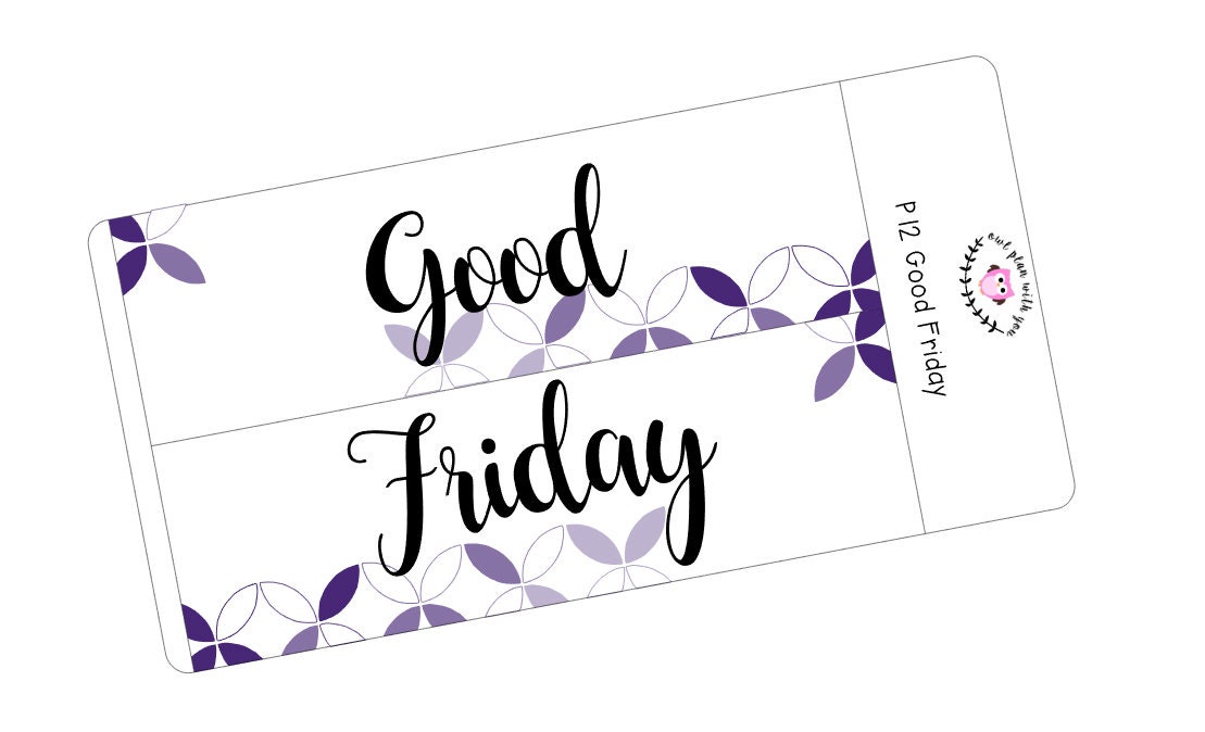P12 Petals Good Friday Full Day Stickers - Etsy UK
