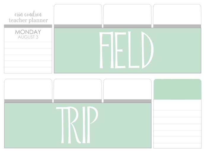 B11 || Basic Field Trip Full Day Stickers - Etsy