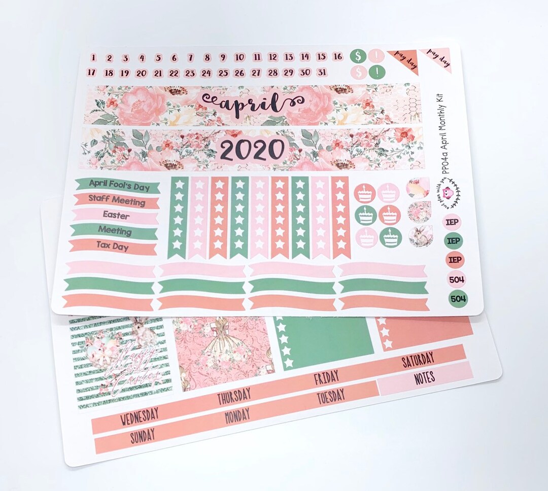 PP04 || April Floral Plum Paper Teacher Kit - Etsy