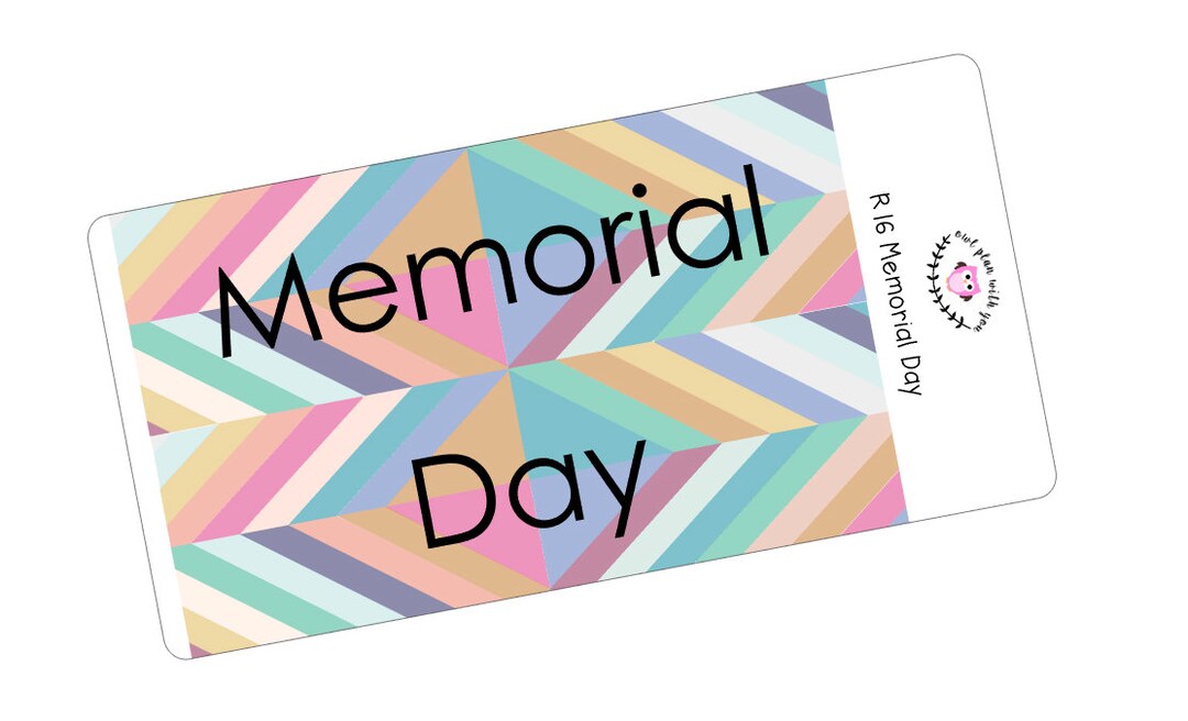 R16 || Retro Memorial Day Full Day Stickers - Etsy