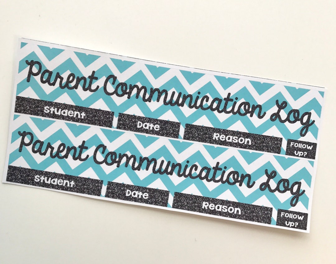 T51 || Chevron Parent Communication Log Header Stickers - Etsy