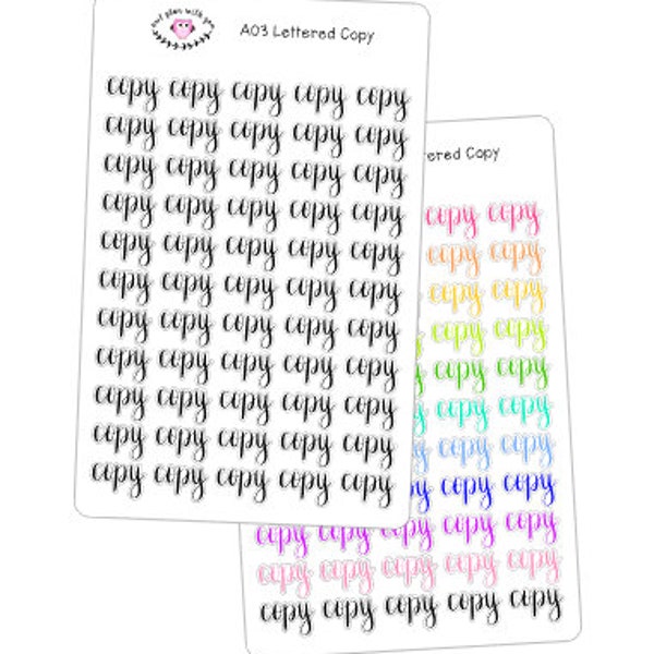 Copy Stickers - Etsy