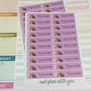 40 Specials Stickers for Erin Condren Teacher Planners - Etsy
